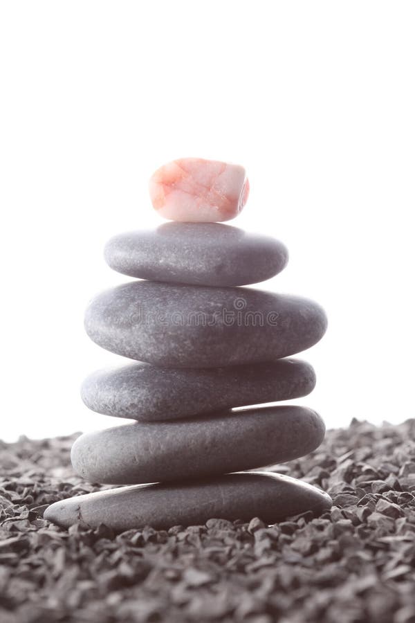 Stack of Zen Stones Concept Piled Up on White Background Stock Photo ...