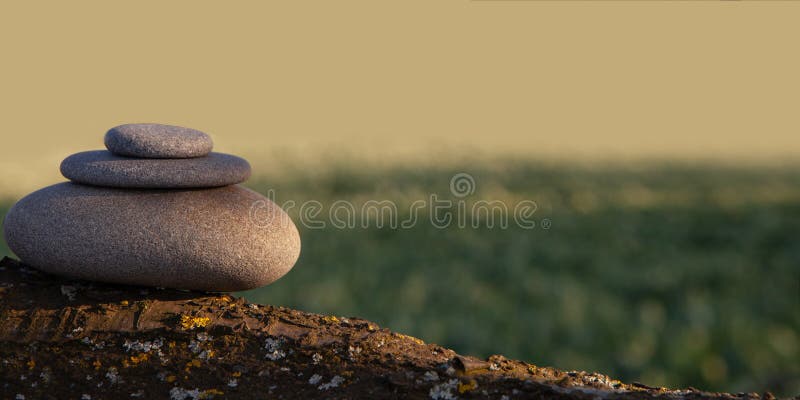 Stack of Zen Stones on Nature Background Stock Photo - Image of balance ...