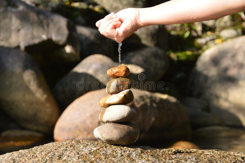 Stack of zen stones stock image. Image of harmony, relaxation - 119962599