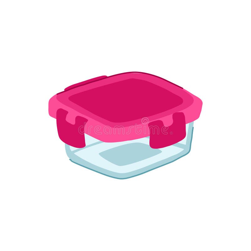 Stackable Glass Food Storage Container Cartoon Vector Illustration ...