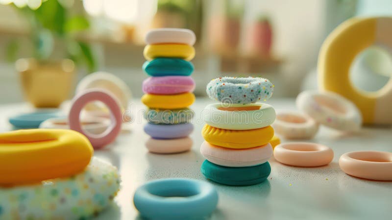Stackable Macaron Toy Set for Enhancing Creativity and Motor Skills in ...