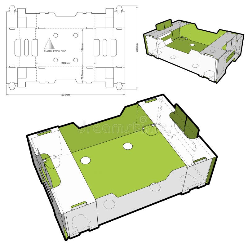 Stackable Retail Double Edge Box Internal Measurement 29.3x 18.4+ 7.95 ...
