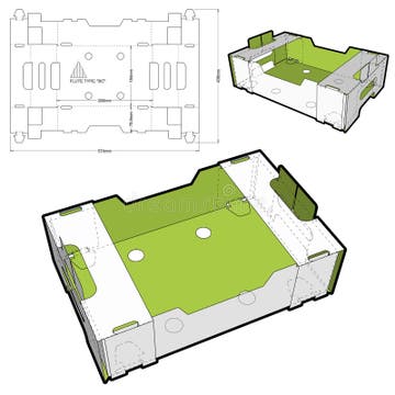 Stackable Retail Double Edge Box Internal Measurement 29.3x 18.4+ 7.95 ...