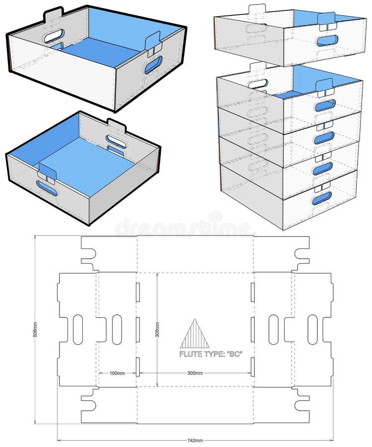 Stackable Retail Double Edge Box Internal Measurement 30 X 30+ 10 and ...