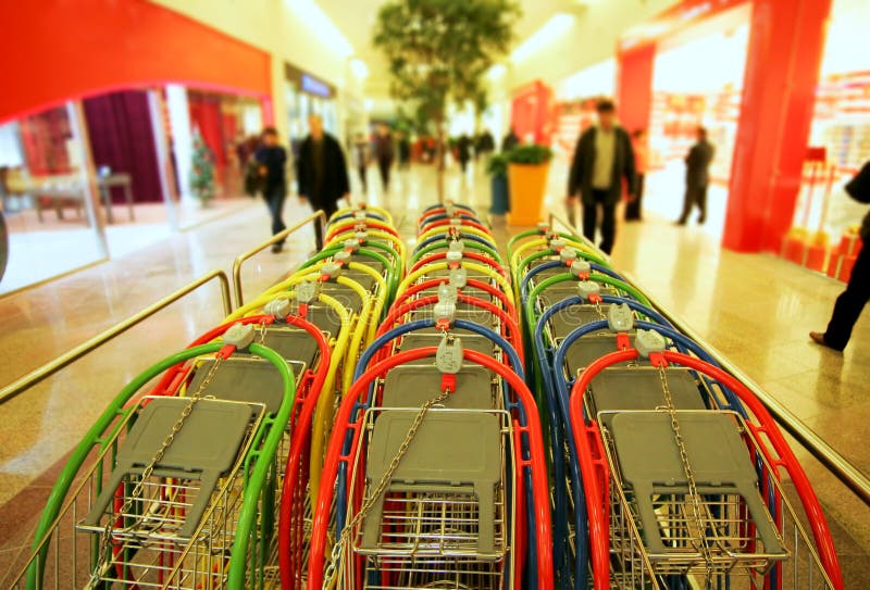 Stackable shopping carts stock photo. Image of people - 50710518