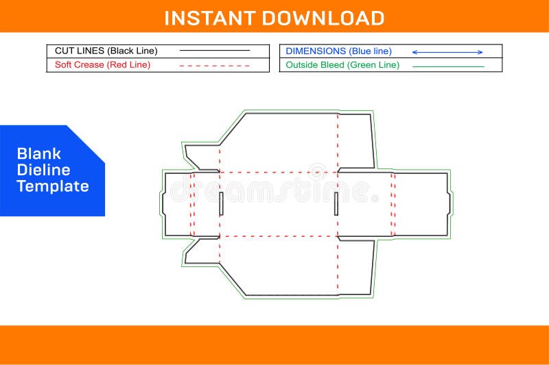 Stackable Storage and Bin Box Dieline Template and 3D Box Design Easily ...