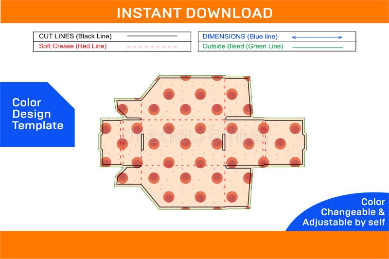 Stackable Storage and Bin Box Dieline Template and 3D Box Design Easily ...