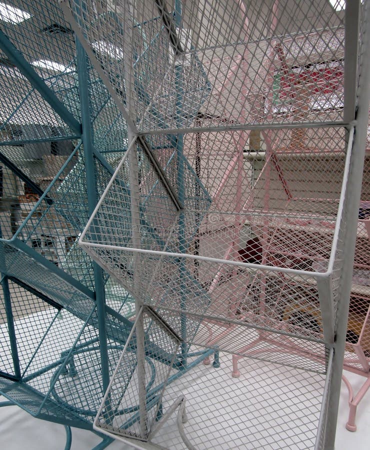 Stackable Wire Mesh Basket Racks. Stock Photo - Image of convenient ...