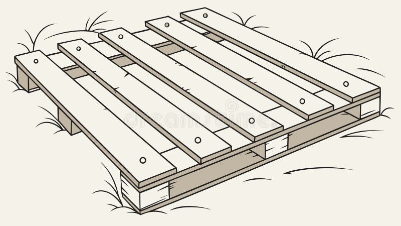 Stackable Wooden Pallet, Commercial Transport Platform, Vector Design ...