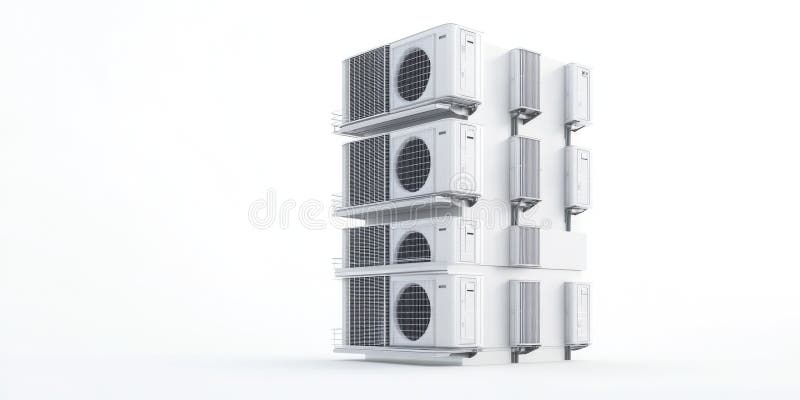 Stacked air conditioners stock photo. Image of cooling - 378296350