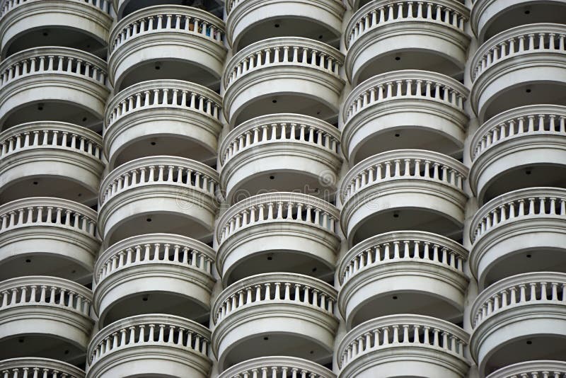 Stacked Architecture Details Form Abstract Pattern on Modern Building ...