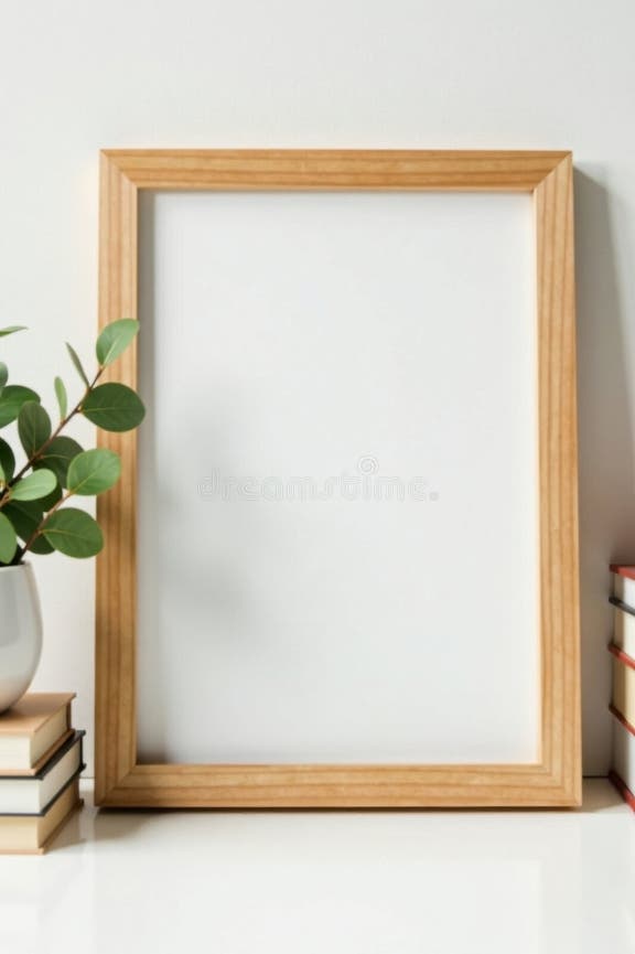 Stacked Assorted Wooden Photo Frames, White Backdrop , Template, Wooden ...
