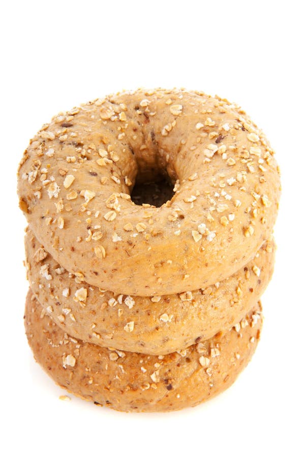 Stacked bagels stock image. Image of bread, studio, buns - 26795361
