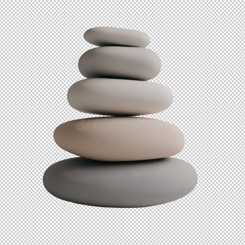 Stacked Balancing Stones Isolated on Transparent Background Png Stock ...