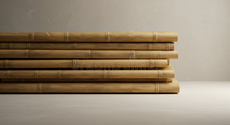 Stacked Bamboo Poles Natural Texture Background Stock Illustration ...