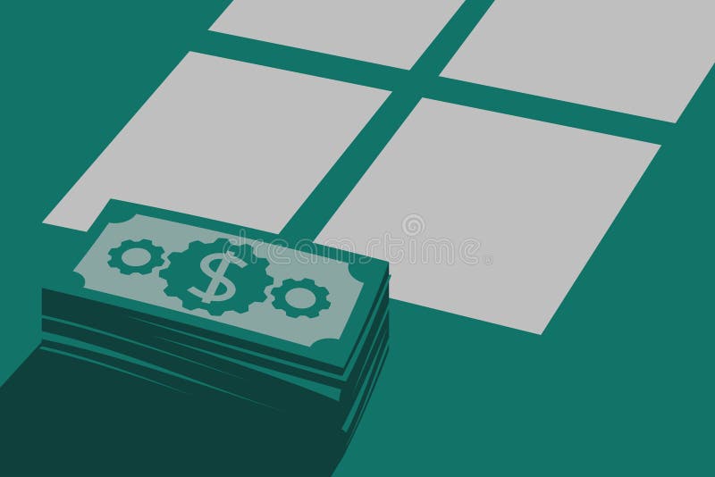 Stacked Banknote Illustration Related To Money Spent Stock Vector ...