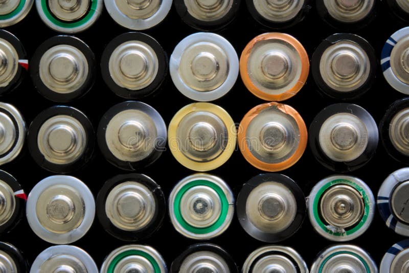 Stacked batteries stock photo. Image of power, electric - 55858886