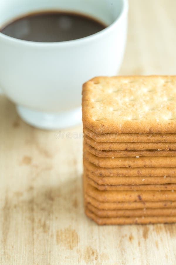 Stacked Biscuits on Wooden Background Stock Image - Image of pile ...