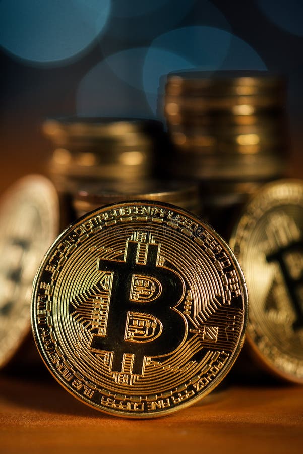 Stacked bitcoin columns stock photo. Image of bitcoin - 132492974