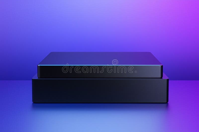 Stacked Black Rectangular Blocks on Gradient Background Stock Image ...