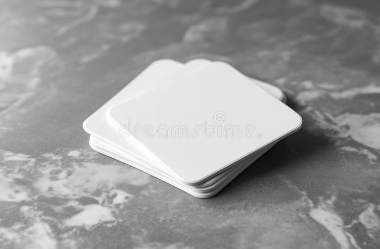 Stack of Blank Coasters stock illustration. Illustration of table ...