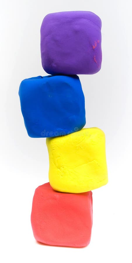 Colored blocks of clay stock image. Image of circle, shape - 9610337