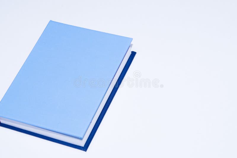 Stacked Blue Notebooks on a White Background Stock Image - Image of ...
