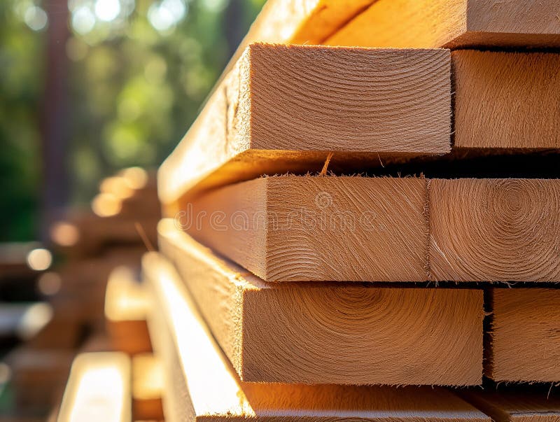 Stacked Boards in a Warehouse Close-up, Stacked Stack of Fresh Pine ...