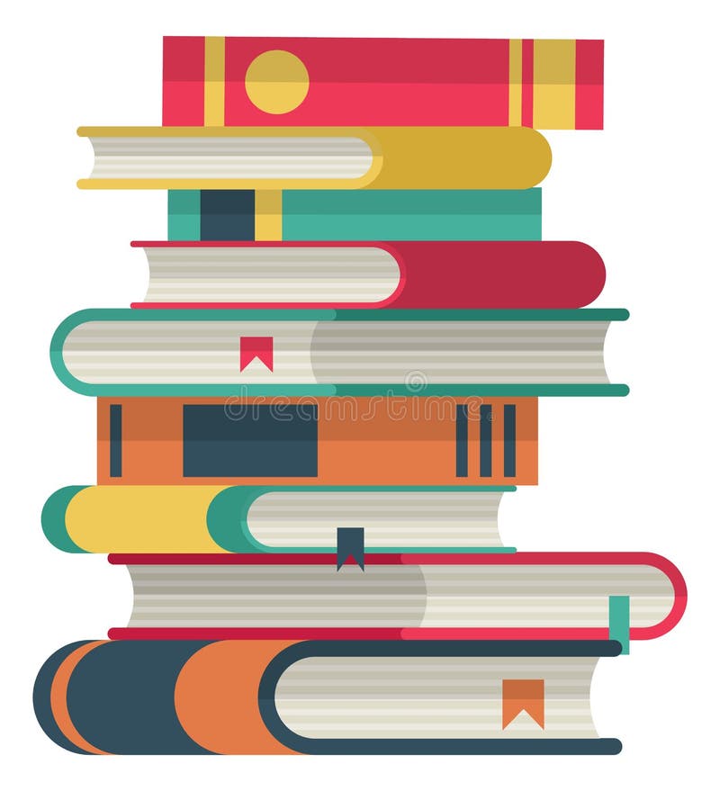 Stacked Book Icon. Library Symbol Stock Vector - Illustration of text ...