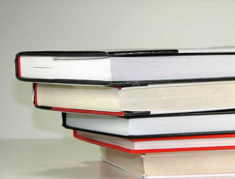 Stacked Books stock image. Image of white, library, books - 411753