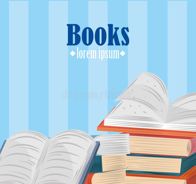 Stacked of Books Learn Academic and Education Stock Vector ...