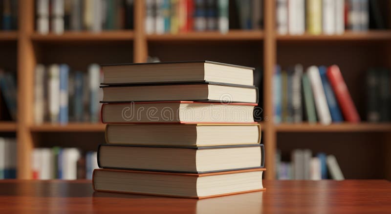 Stacked Books in Library Knowledge, Learning and Education. Cozy ...