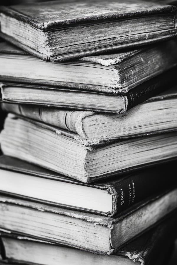 Stacked books stock photo. Image of classroom, bookshelf - 375303602