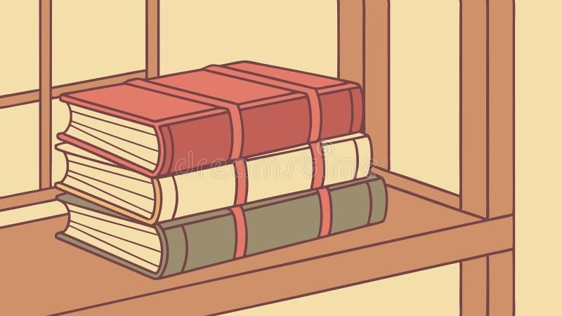 Stacked Books on a Shelf, Perfect for Libraries & Learning, Vector ...