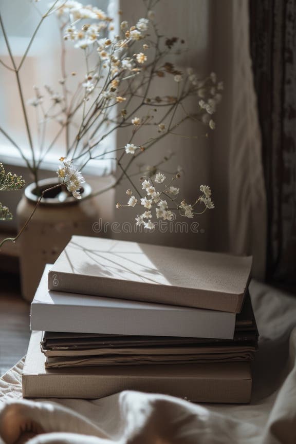 Stacked books on a table stock photo. Image of fiction - 358755794