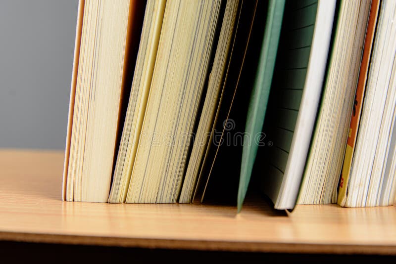 Stacked Books on Table Vertical Background.blurred Stock Photo - Image ...