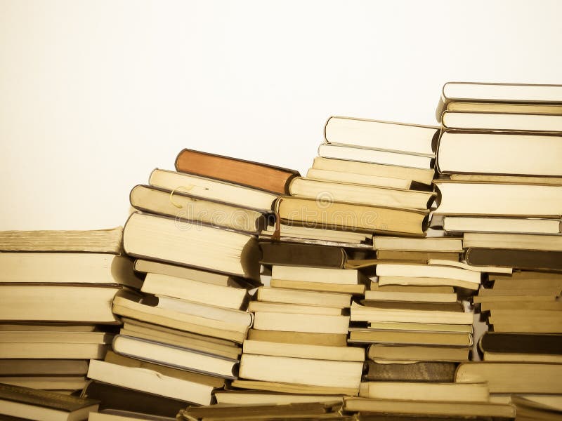 Stacked Books - Wisdom Staircase Stock Image - Image of pile, library ...
