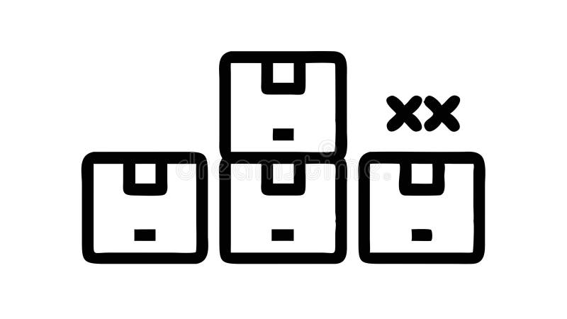 Stacked Boxes Vector Icon, Inventory and Shipping Symbol, Vector Design ...