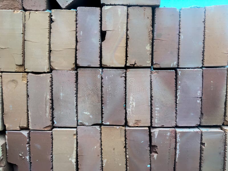 Stacked Bricks for Construction. Architecture Stock Image - Image of ...