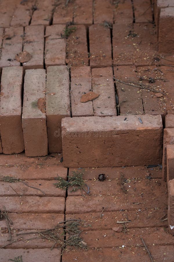 Stacked Bricks for Construction. Architecture Stock Image - Image of ...