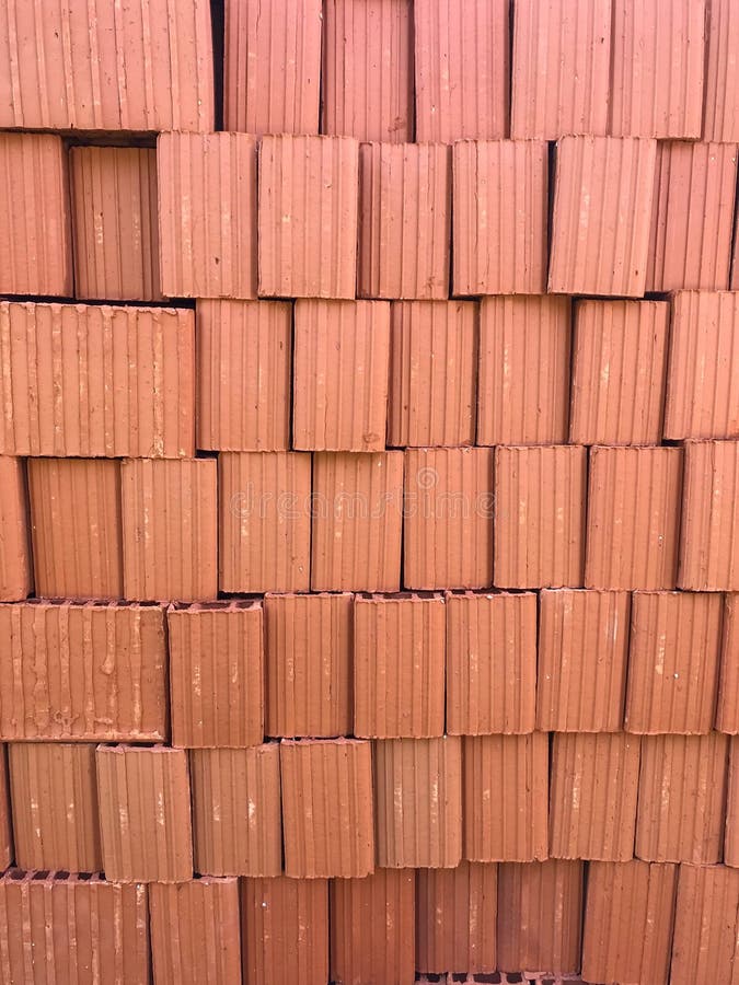 Stacked Bricks for Construction. Building Materials Stock Image - Image ...