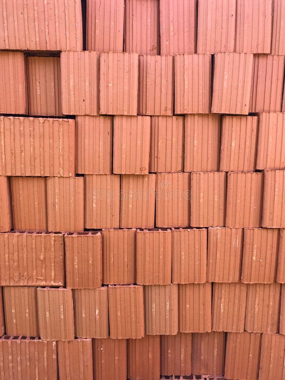 Stacked Bricks for Construction. Building Materials Stock Image - Image ...