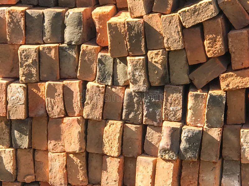 Stacked Bricks for Construction. Building Materials Stock Photo - Image ...