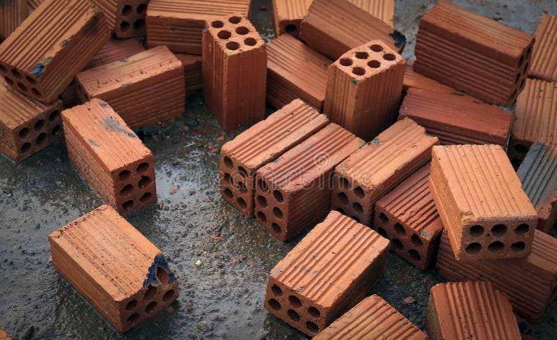 Stacked bricks stock photo. Image of work, stacked, background - 91813152