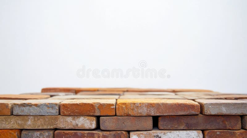 Stacked Bricks Create a Rustic Surface for a Construction or Design ...