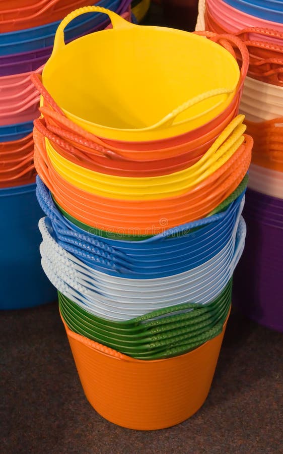 Stacked Buckets stock image. Image of multicolored, stack - 7154411