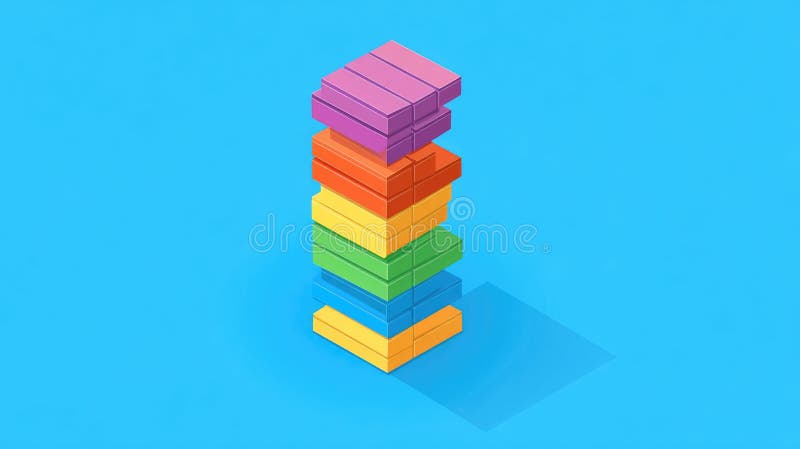 Stacked building blocks stock image. Image of block - 375987011