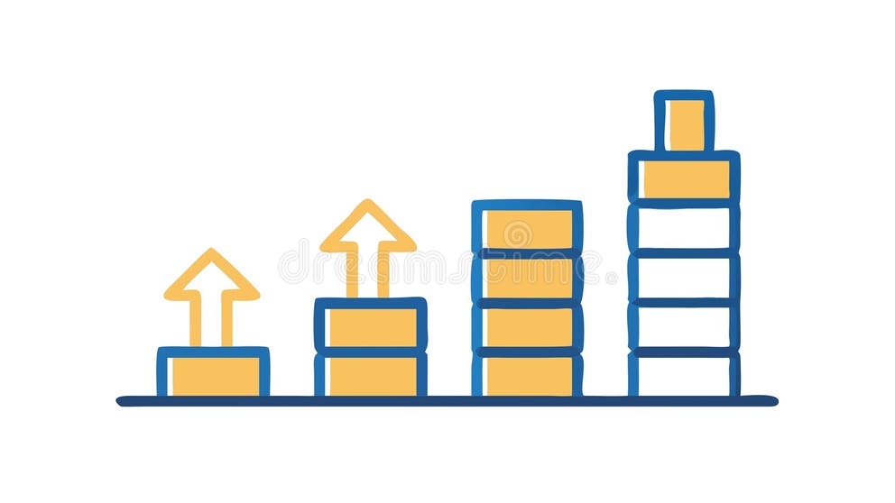 Stacked Building Blocks, Growth and Development, Vector Design ...