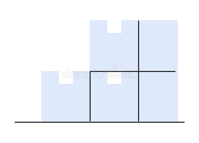 Simple Representation of Stacked Building Blocks with Light Blue ...