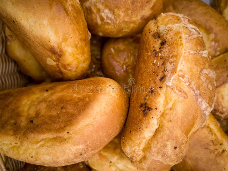 Stacked Buns with Cheese, Fresh Pastries Stock Photo - Image of baked ...